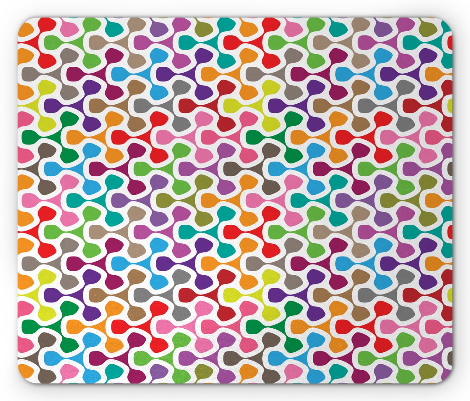 Colorful Mouse Pad, Colorful Patterns with Curves Geometry Cheering ...