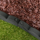 GroundSmart SmartLoc Scallop Landscape Edging, 4' Gray Rubber Garden ...