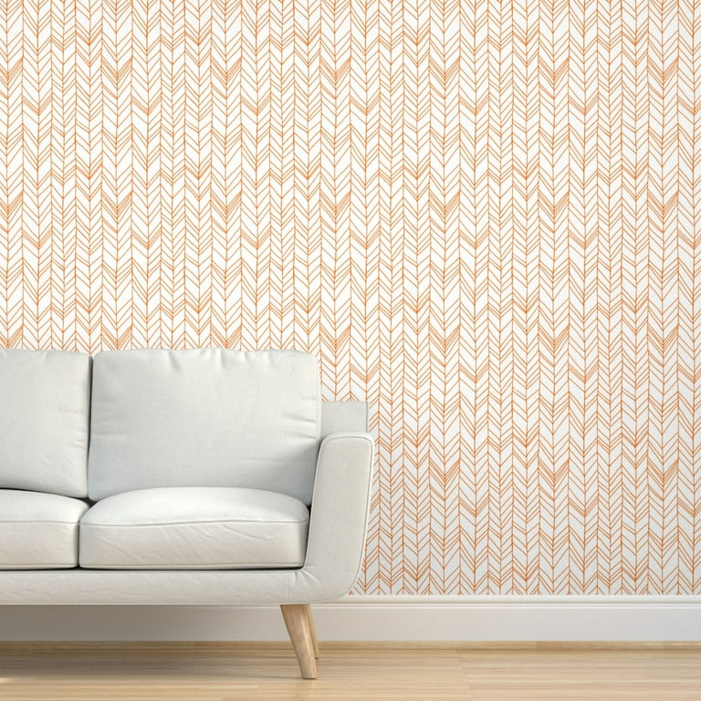 Coral Chevron Computer Wallpaper