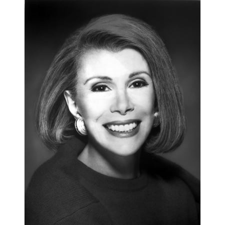 Joan Rivers Showing a Big Smile with Earrings in a Classic Portrait ...
