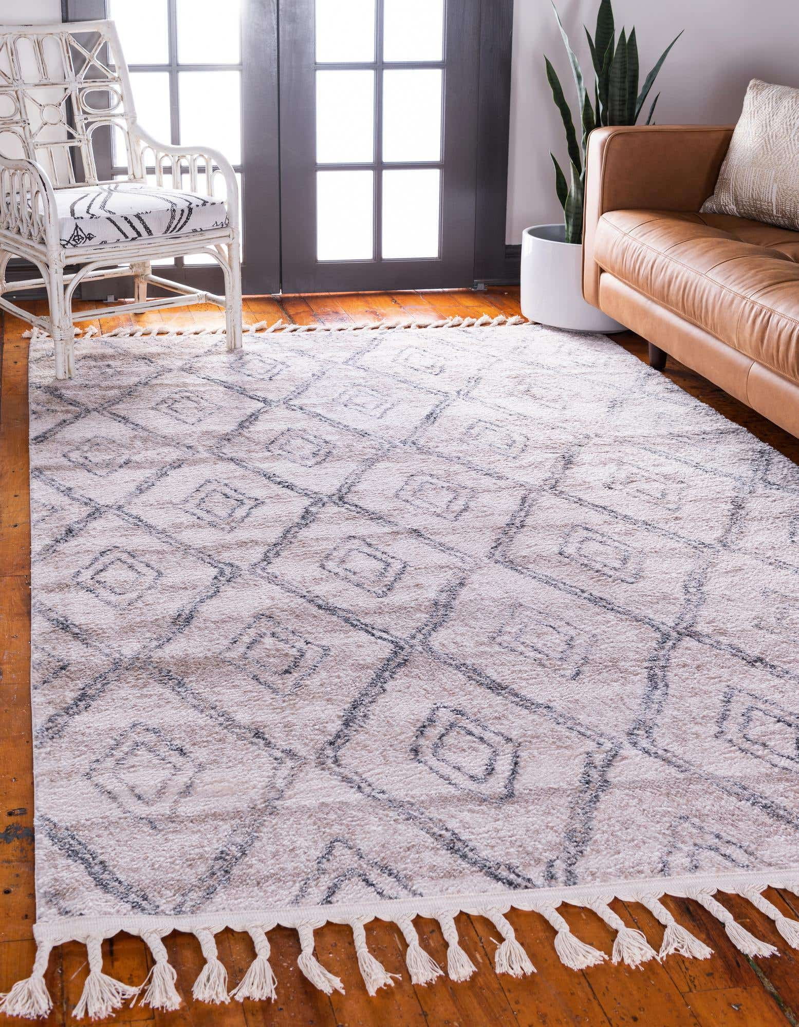 Unique Loom Diamond Titan Area Rug, Beige, 8' 2" x 10' 2" - Walmart.com