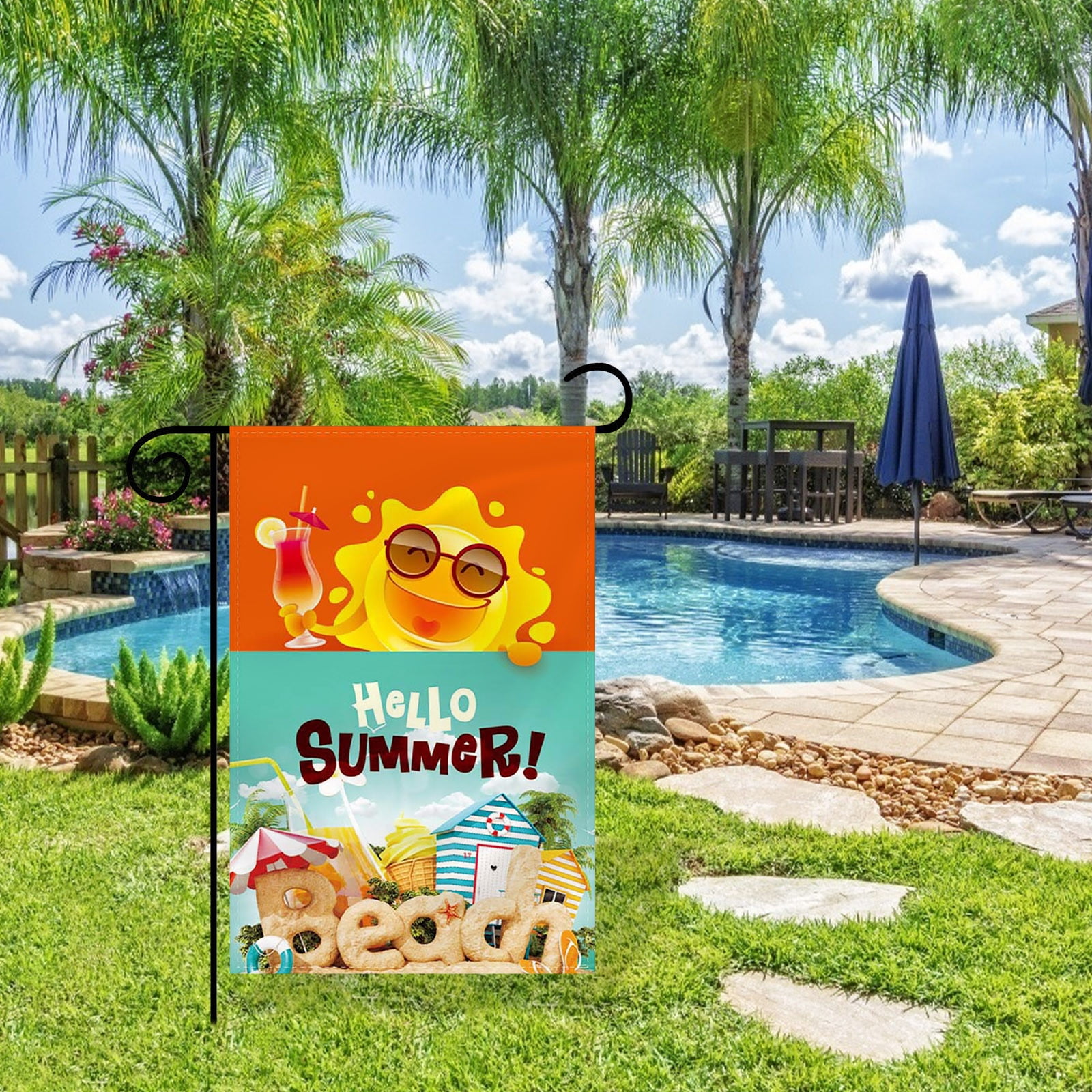 Click here for Dvkptbk Flags Summer Garden Flag Seaside Sunshine... prices