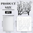 Tree Stencil with Branches 11.8x11.8inch Reusable Tree Drawing Stencil ...