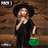 PMU Halloween Cauldron - 8 Inch Kelly Green Plastic Candy Holder for ...
