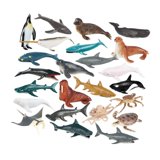 Kokiya 24 Pieces Fake Sea Animals Marine Animal for Birthday Game Kids ...