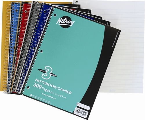 Hilroy 3 Subject Notebook 300 Pages - Walmart.ca