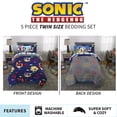 Sonic the Hedgehog Kids Twin Bed in a Bag, Gaming Bedding, Comforter ...