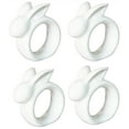 QIAOIDEA Set of 4 Porcelain Rabbit Napkin Rings Easter Bunny Napkin ...