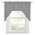 Black Striped Swag Curtain Valance for Windows, Modern Stripes ...
