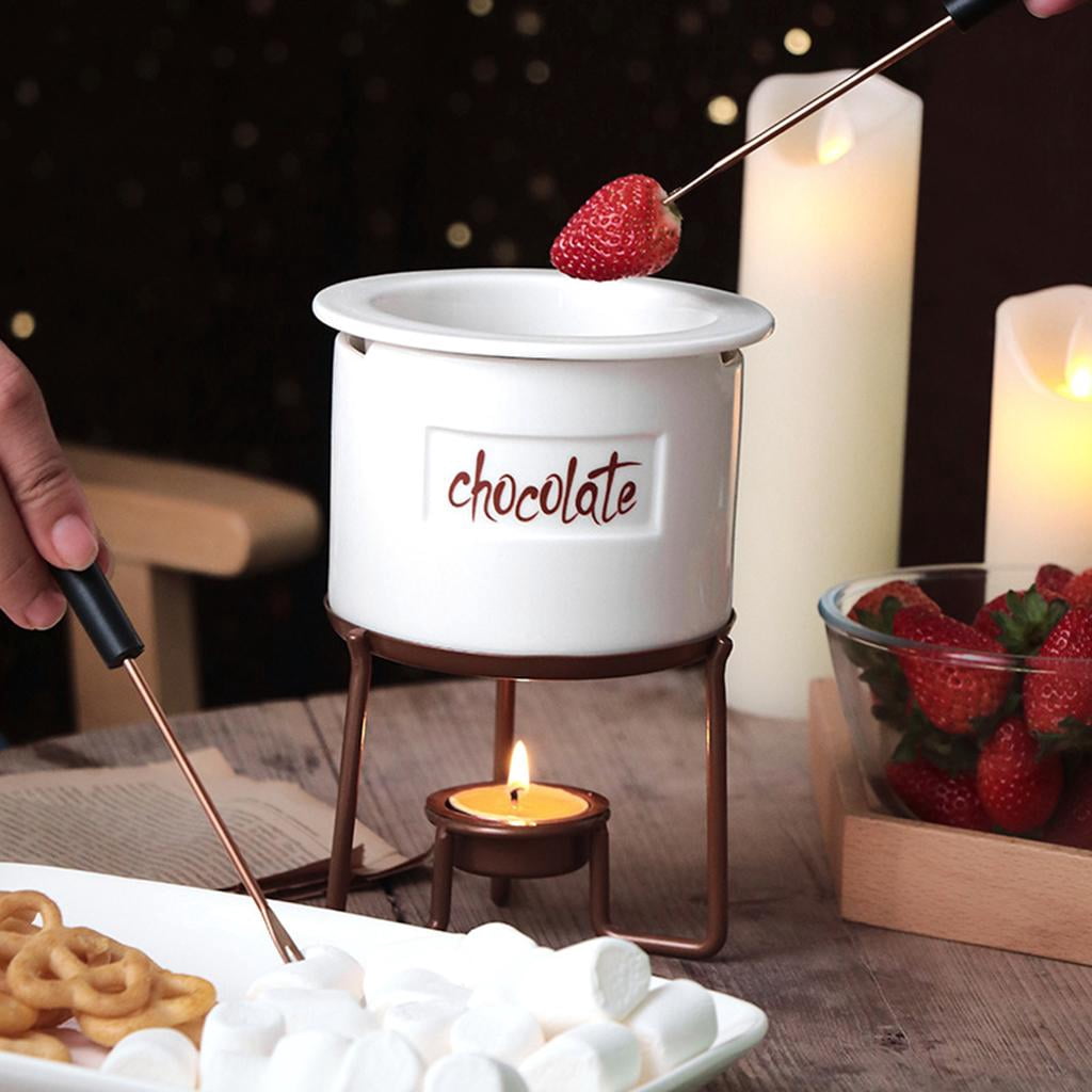 Juego de fondue Macarena fondue derretida de cerámica con soporte de ...