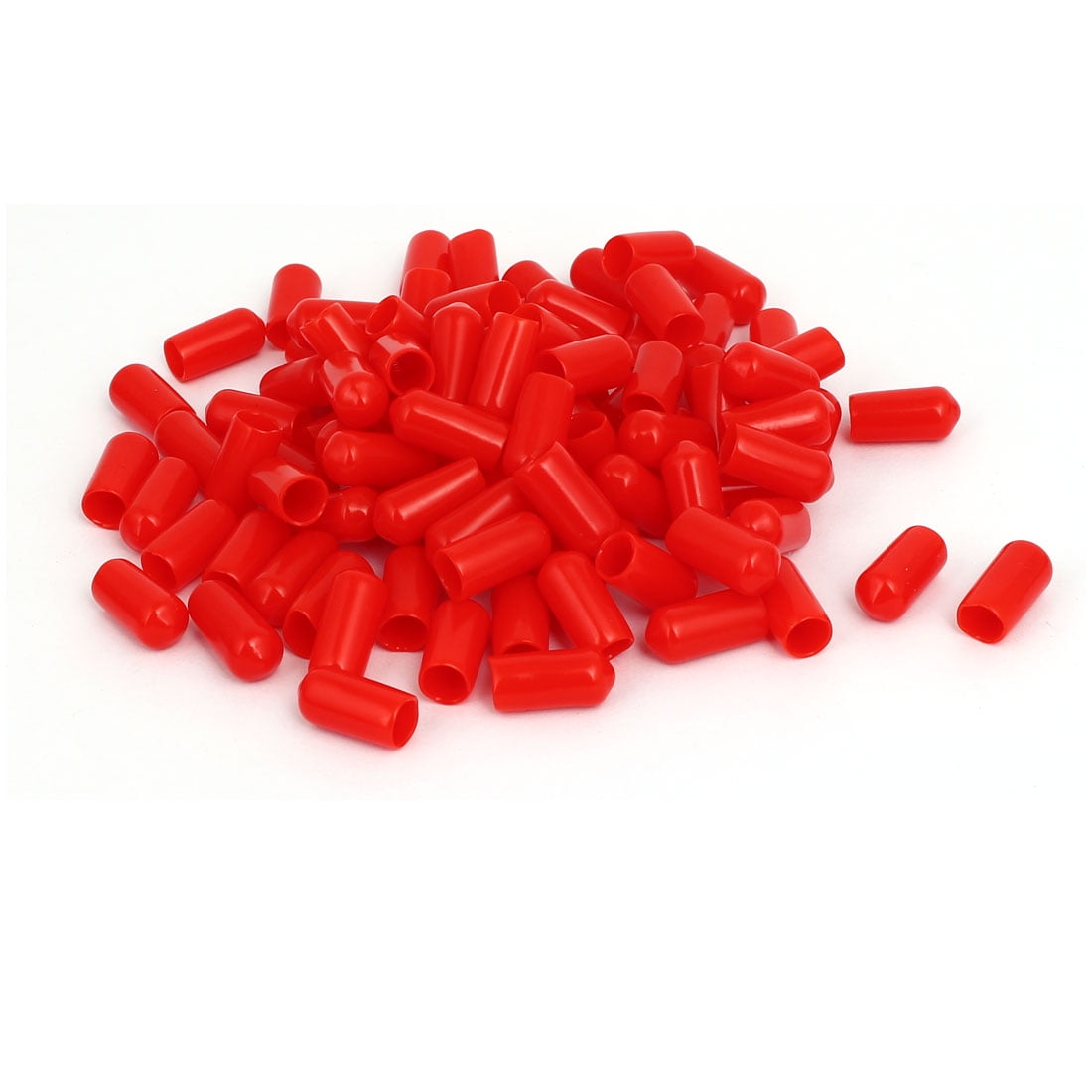 100pcs 7mm Inner Dia. Rubber Insulated End Cap Screw Thread Protector ...