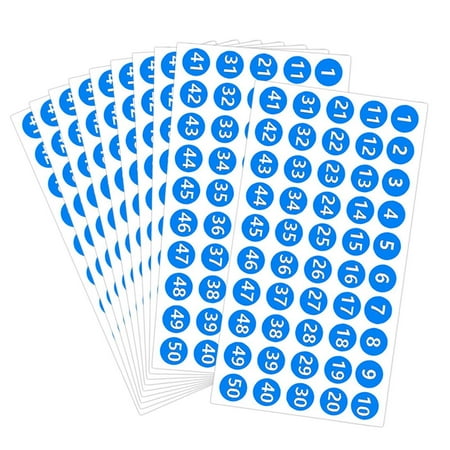Number Stickers,Waterproof Labels Number Inventory Sticker,10 Sheets 1 ...