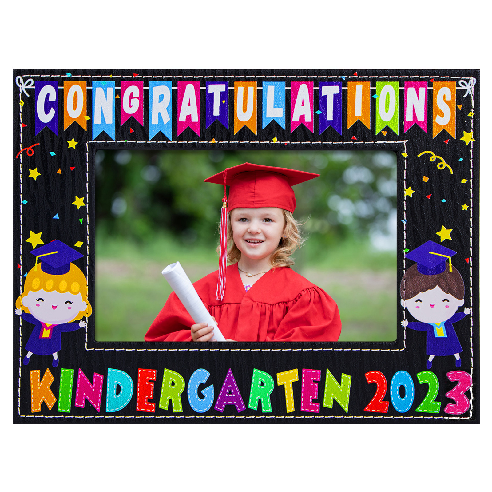 WaaHome Congratulations Kindergarten 2023 Graduation Picture Frame WaaHome Congratulations Kindergarten 2023 Graduation Picture Frame