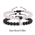 Adjustable Elastic Natural Stone Beaded Couples Bracelet Matching ...