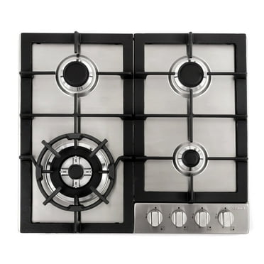 Magic Chef 24" Gas Cooktop with 4 Burners, Stainless Steel - Walmart.com