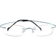 Agstum Flexible Optical Hingeless Gold Eyeglasses Titanium Rimless ...