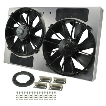Derale Performance 16826 Gray/Black High Output Dual Radiator Fan ...