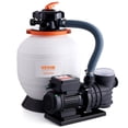 14" Sand Filter Pump for Above Ground Pools, 3000 GPH, 3/4 HP Pool Pump ...