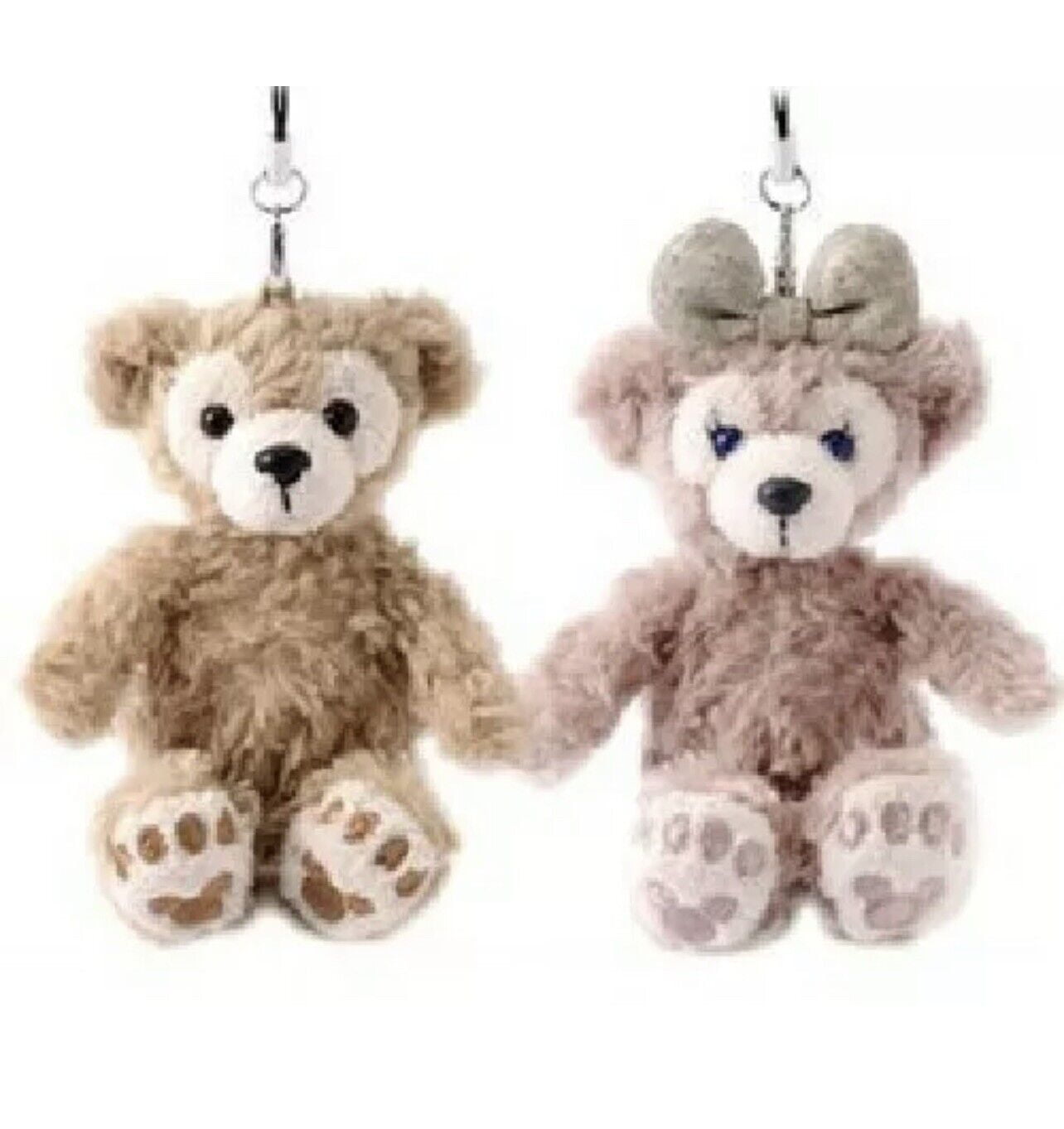 Shellie May & Duffy Bear Keychain Key Ring Backpack Clip Plush Mickey ...