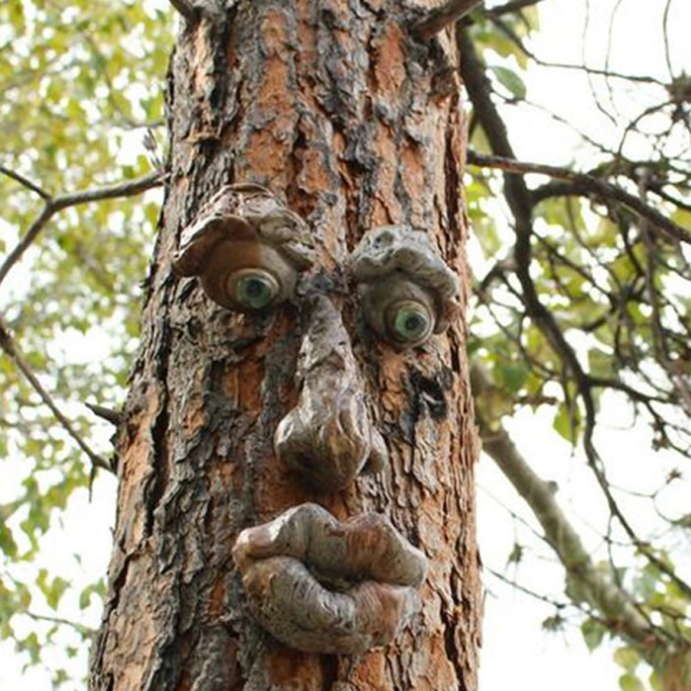 Outdoor Tree Faces Ornament Facial Expressions Tree Bark Ghost Face ...