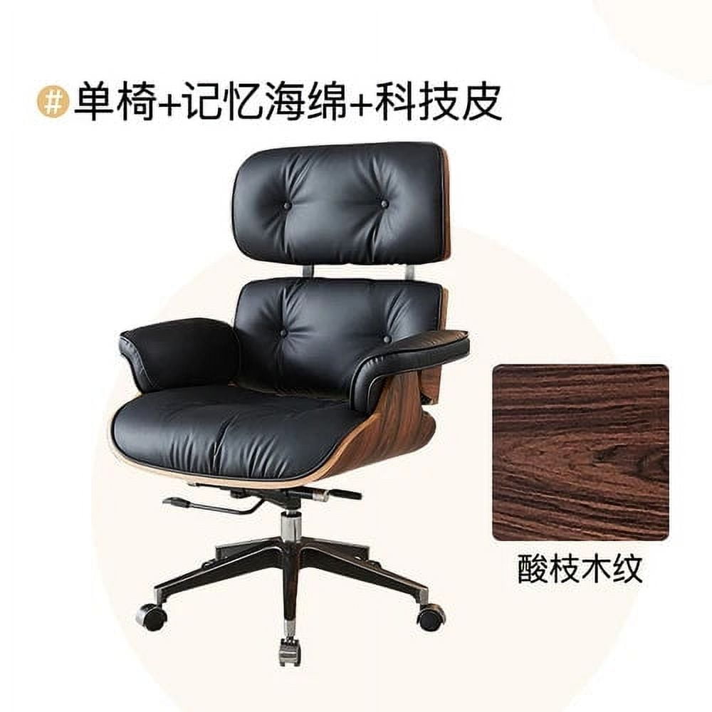 Executive Design Wheels Office Chair Lumbar Back Support Modern Mobile ...