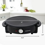 OVENTE Electric Crepe Maker and Pancake Griddle Cooktop with 12 ...