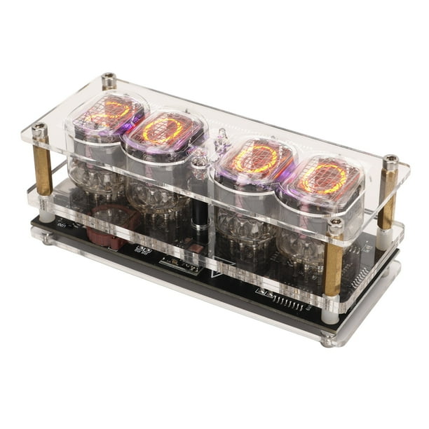 Tube Digital Clock,Tube Clock Glow Tubes RGB Digital Clock Desk Tube ...