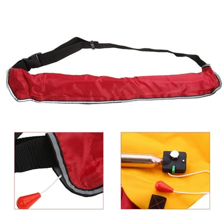 Fdit 5 Colors Inflatable Life Jacket Waist Belt Flotation Device With ...