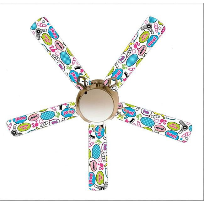 888 Cool Fans F52-0001005 52 in. Barbie Says 5-Blades White Ceiling Fan ...
