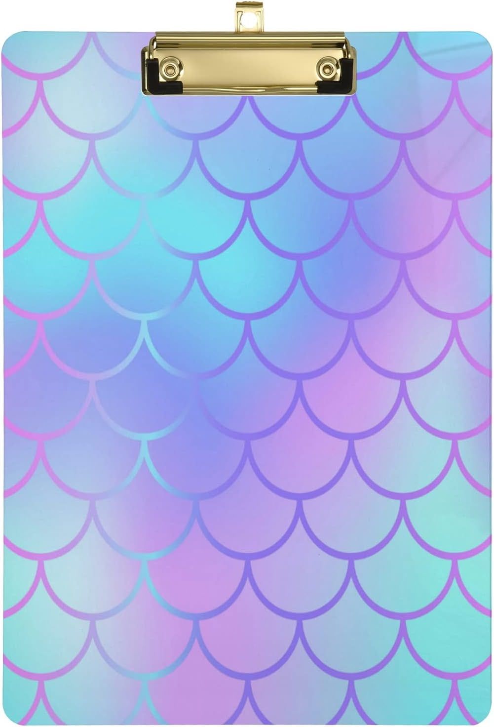 FMSHPON Rainbow Mermaid Scale Fish Clipboard Hardboard Wood Nursing ...