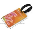 Balery Orange Flower Psychedelic Print Durable Luggage Tags with Secure ...