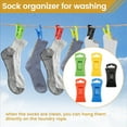 Quaqdae 60 Sock Clips for Washing Machine and Dryer, with Hooks,Sock ...