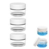 Storage Round Clear Container with Screw Lids For Small Items Organizer ...