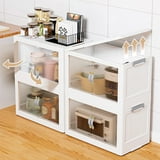 Storage Bins, 2 layer Stackable Storage Containers, Clear Storage Bins ...