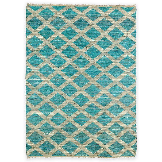 Kaleen Kenwood Diamonds 3-Foot x 5-Foot Area Rug in Teal - Walmart.com