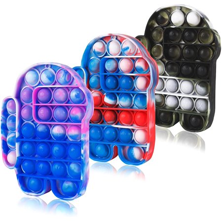 3 Pack Pop Fidget It Toy, Its Popit Popper Push Squeeze Sensory Bubble ...