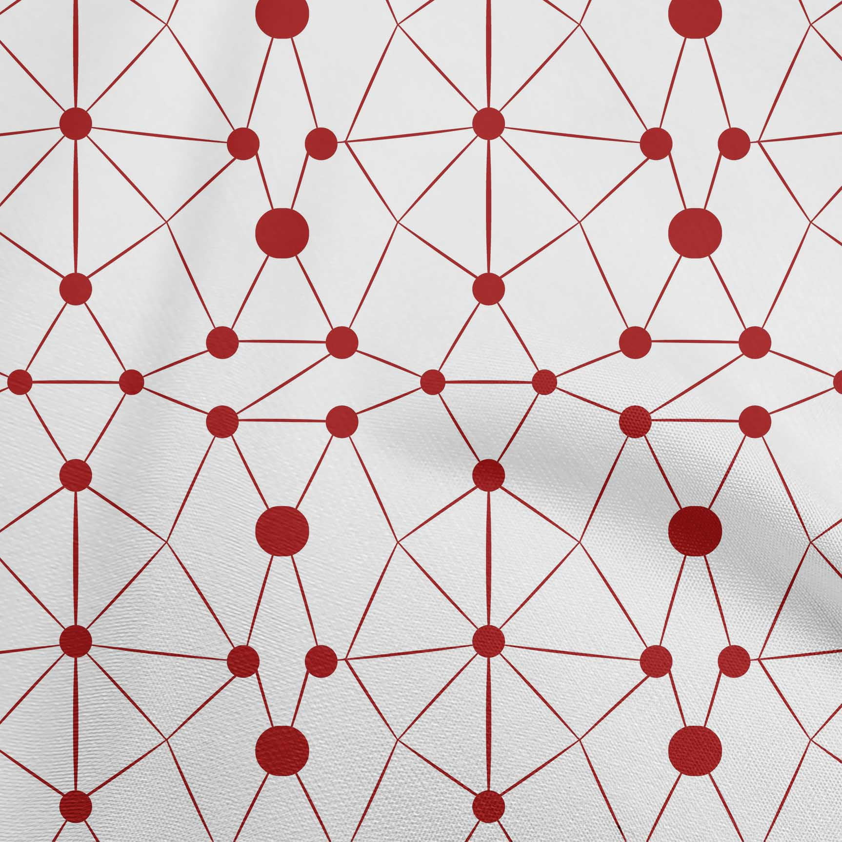 oneOone Cotton Flex Maroon Fabric Geometric Sewing Material Print ...