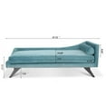 Modern 67"Indoor Right Square Arm Reclining Lounge with Pillow, Velvet ...