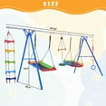EUROCO 5 in 1 Outdoor Toddler Swing Set for Backyard, Playground Swing ...