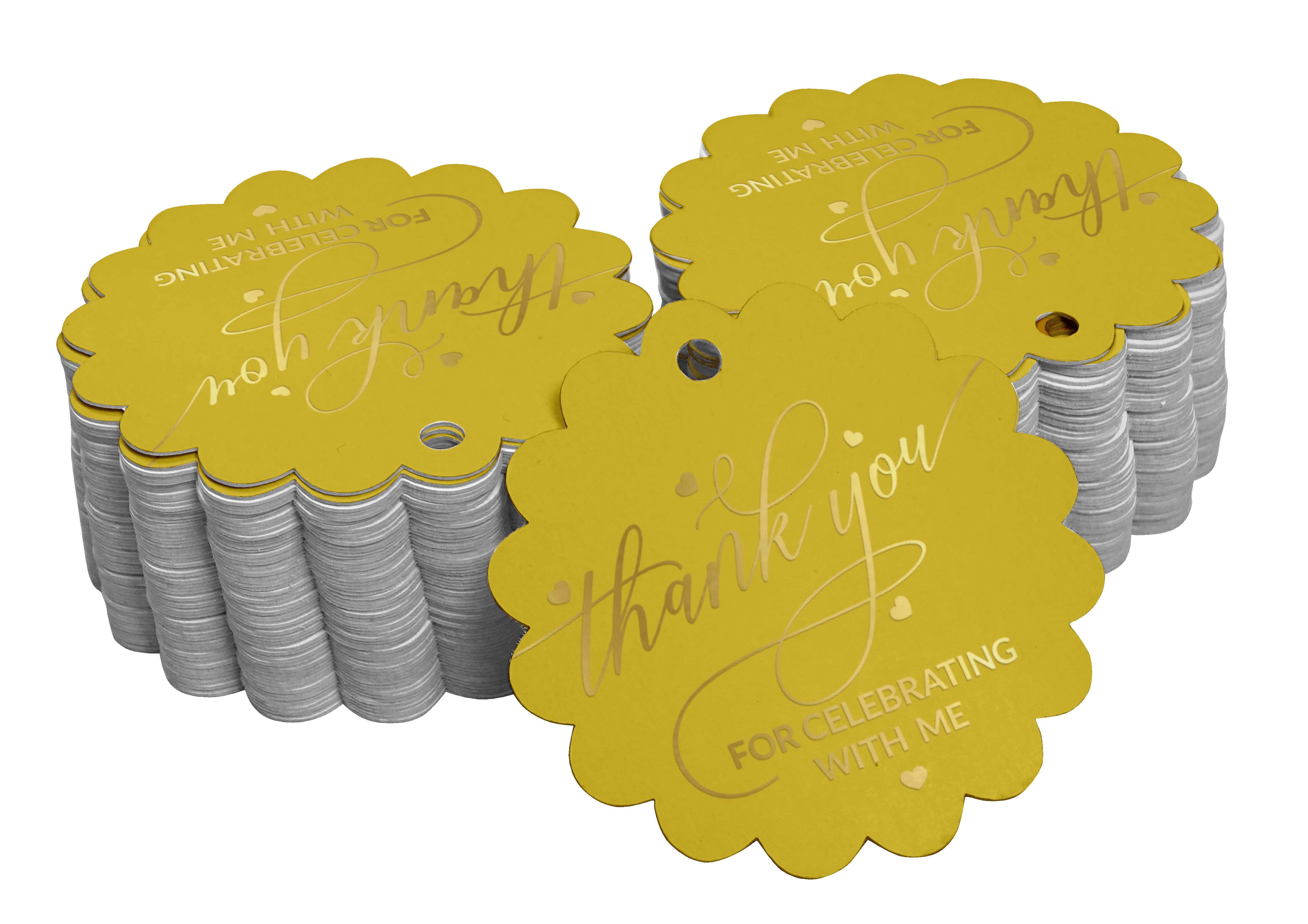 Inkdotpot Gold Foil Paper Hang Tags Thank You For Celebrating With Me ...