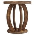 Barara King Farmhouse Round Nightstand Sofa Table with Storage and ...