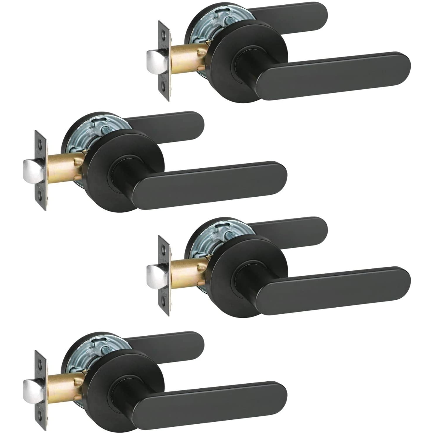 Salmon Hall/Closet Lever Handle Lock Matte Black Finish--Heavy Duty ...