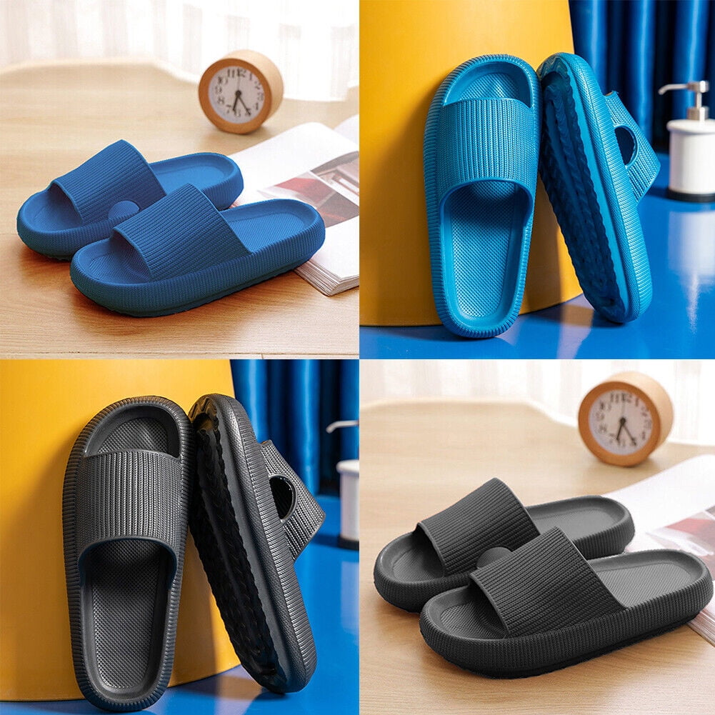 US Durable Cozy Pillow Slides Anti-Slip Sandals Ultra Soft Slipper ...