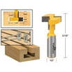Yonico Medium Lock Miter Router Bit - 45° - 3/4" Stock - 1/2" Shank ...