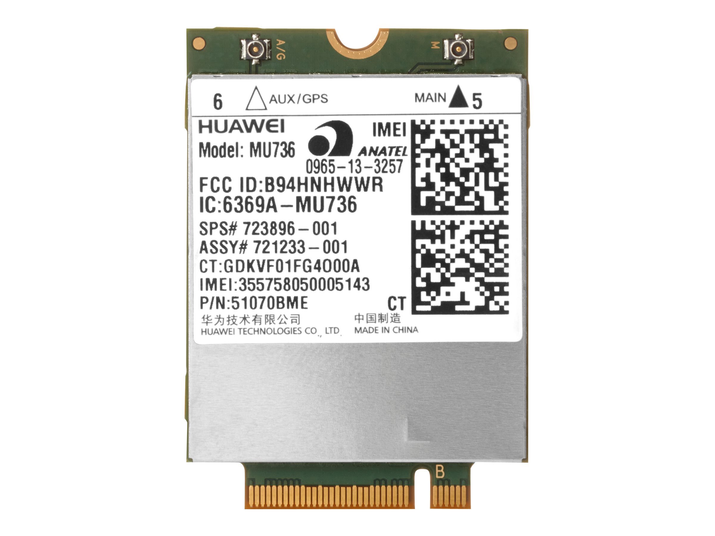 HP hs3110 - Wireless cellular modem - 3G - M.2 Card Socket 2 - 21 Mbps ...