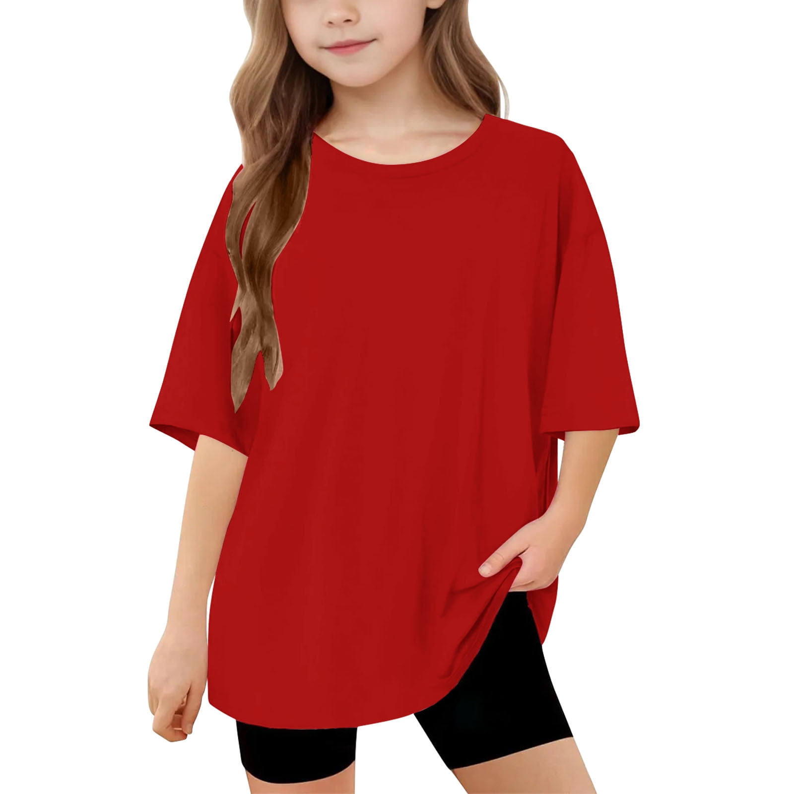 Click here for Peorpel Girls Short Sleeve T Shirts Kids Summer Ov... prices