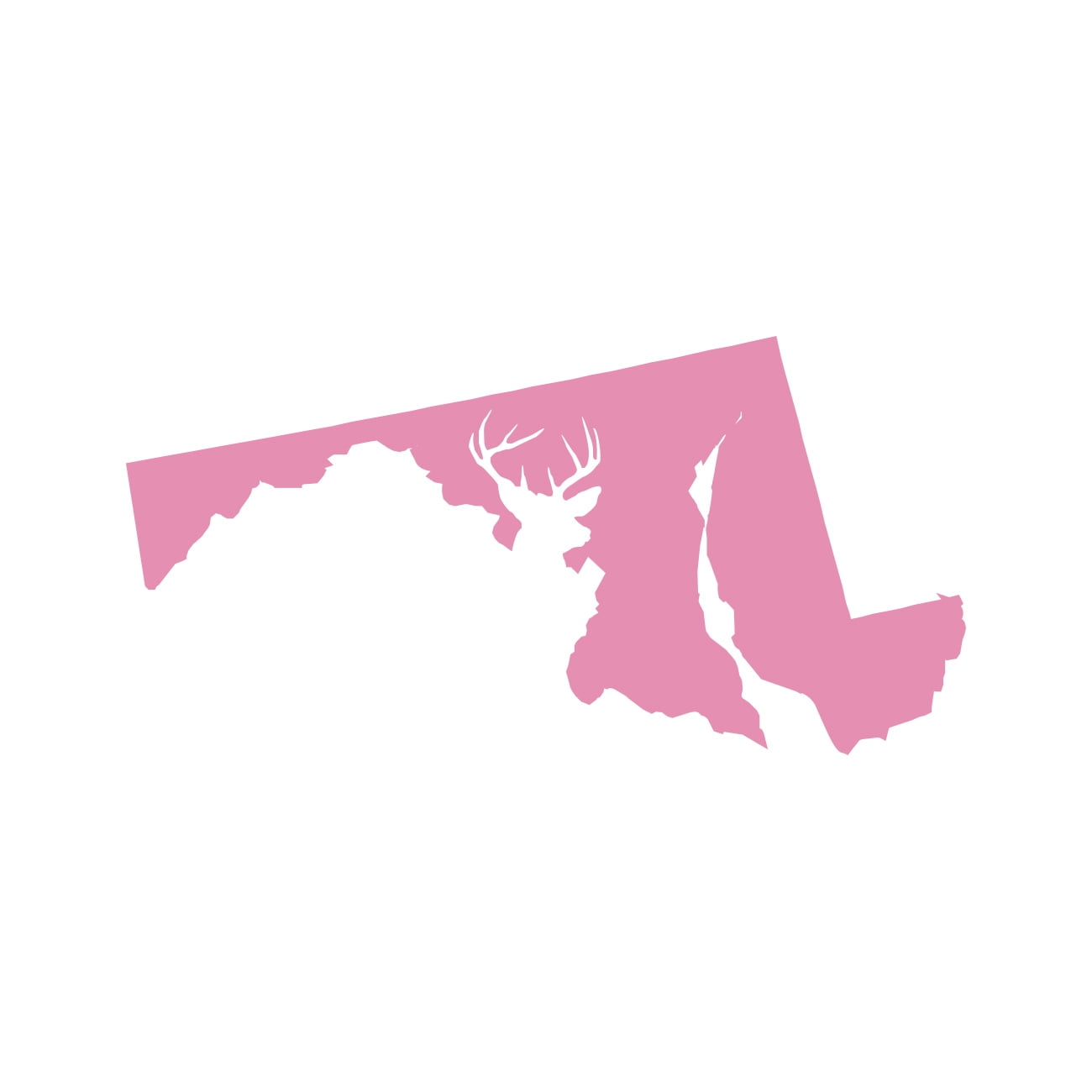 Maryland Deer State Sticker Decal Die Cut - Self Adhesive Vinyl ...