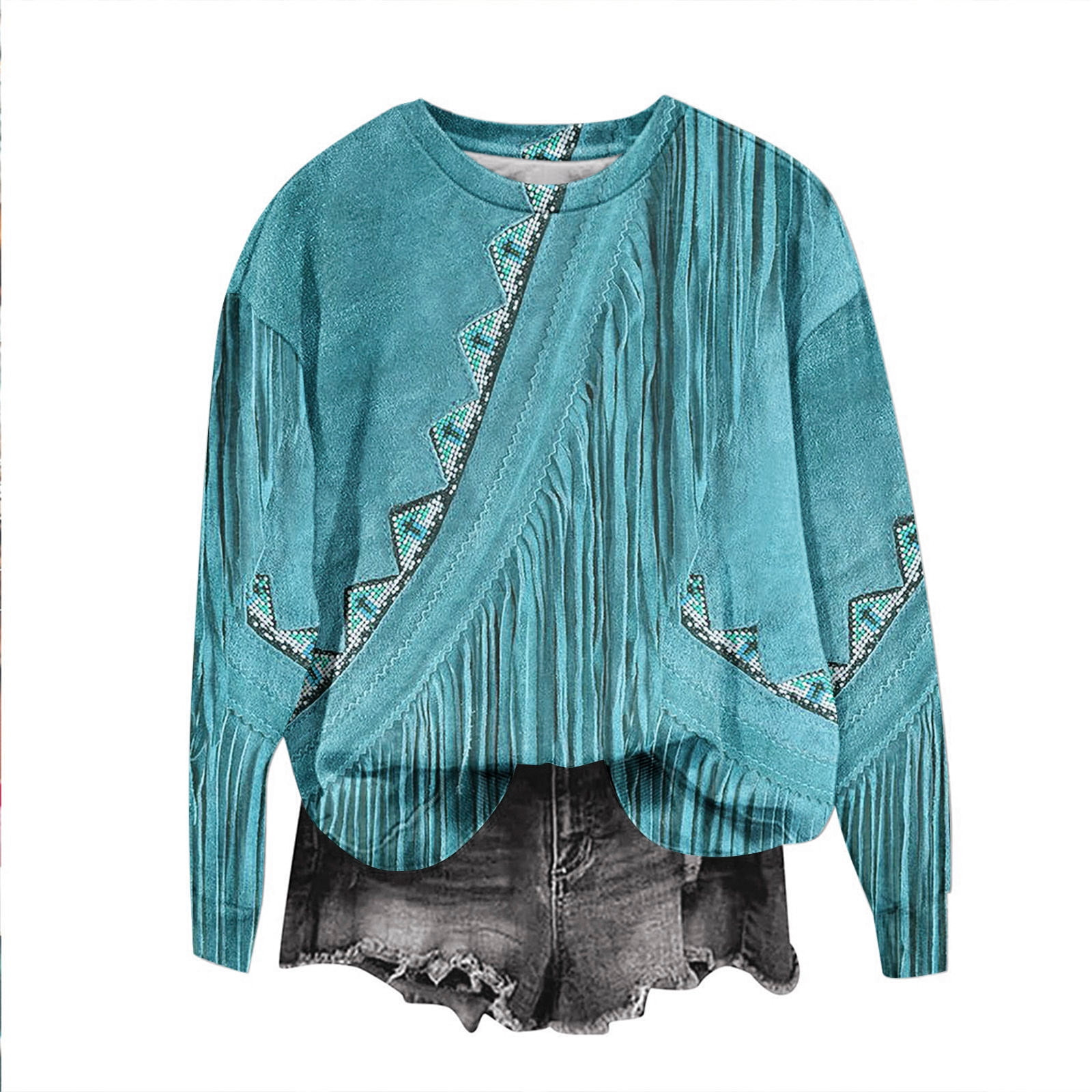 Click here for Faiwad Womens Causal Tassel Sweatshirt Long Sleeve... prices