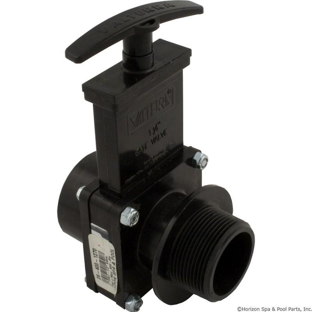 Gate Valve, 3 pc, Valterra, 1-1/2"fpt x 1-1/2"mpt, 45psi, Blk - Walmart ...