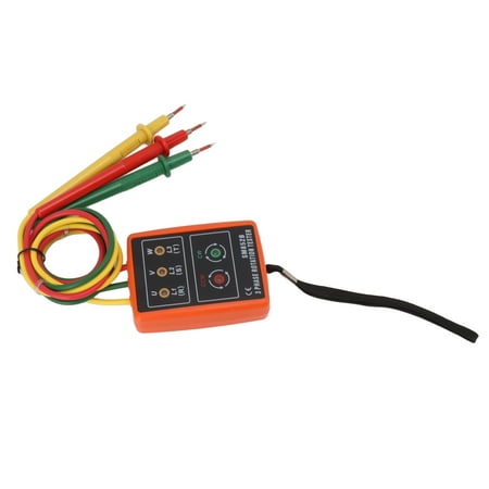 Phase Sequence Meter, 60V-600V 3 Phase Rotation Tester Light Weight LED ...
